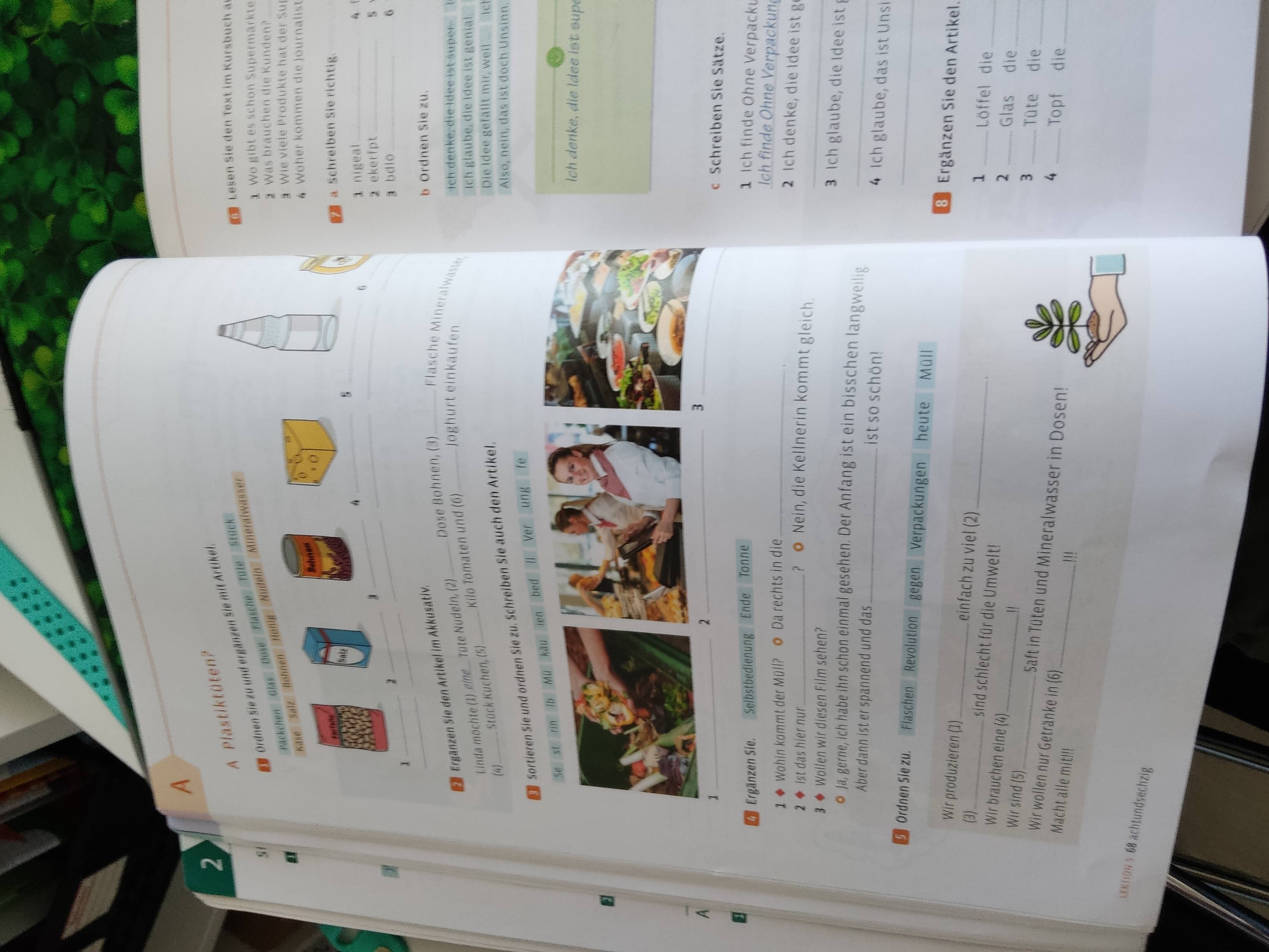 3 Sortieren Sie und ordnen Sie zu. Schreiben Sie auch den Artikel.